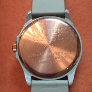 Golden Classic | Accessories | Beautiful Baby Blue Watch White Diamond ...